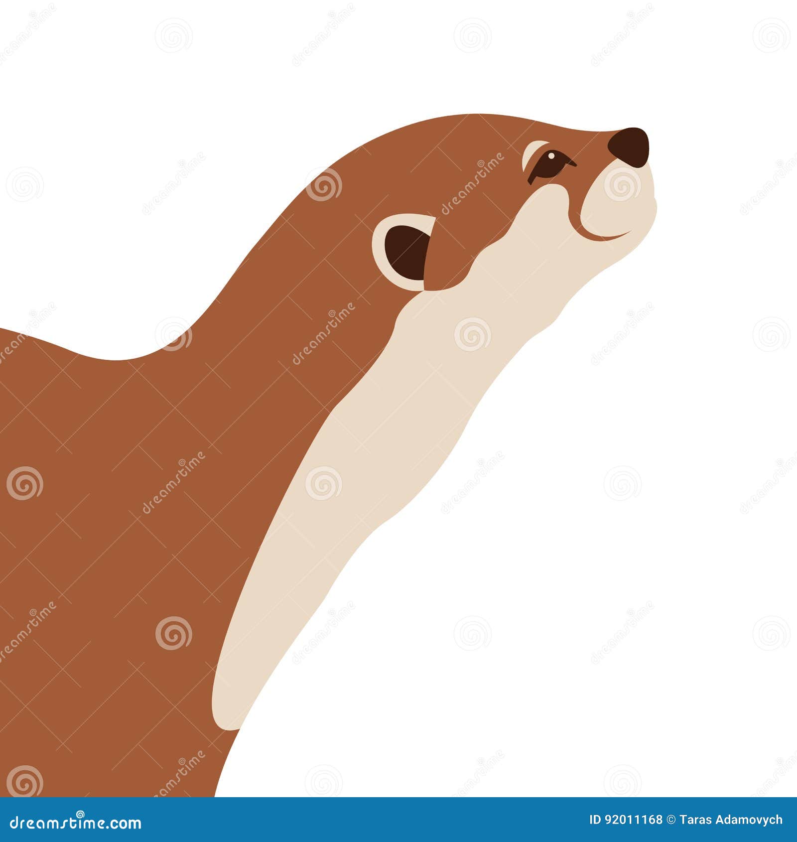 Otter Vector Illustration Style Flat Stock Vector - Illustration of ...
