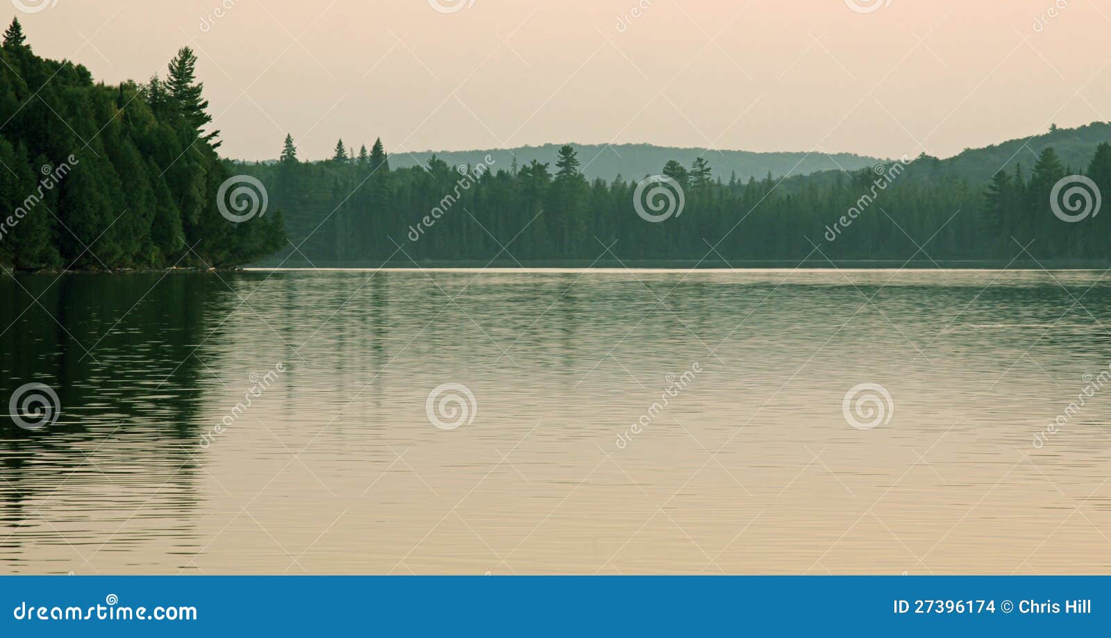 Otterslide Lake Treeline stock photo. Image of panoramic - 27396174