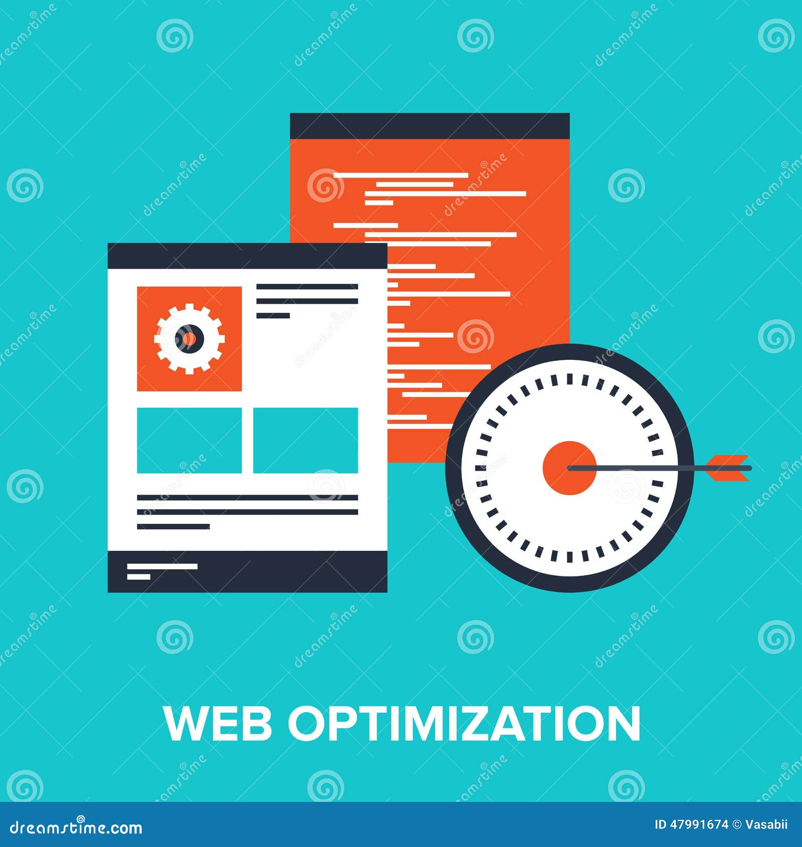 Ottimizzazione di web illustrazione vettoriale. Illustrazione di riferimento - 47991674