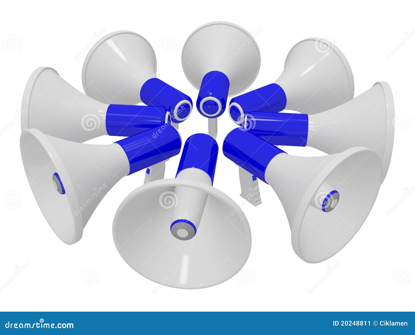 Otto megafoni illustrazione di stock. Illustrazione di simbolo - 20248811