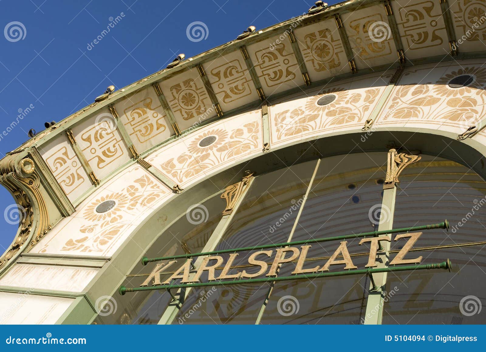 Otto Wagner Pavilion Karlsplatz, Vienna Editorial Stock Image - Image ...