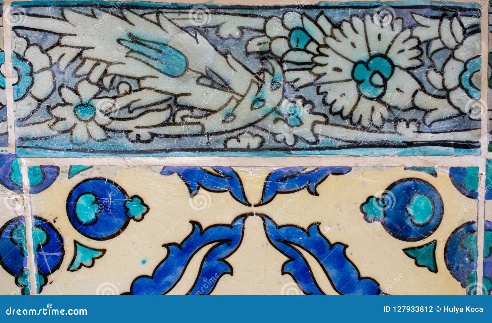 Ottoman Ancient Handmade Turkish Tiles Stock Photo - Image of ottoman ...