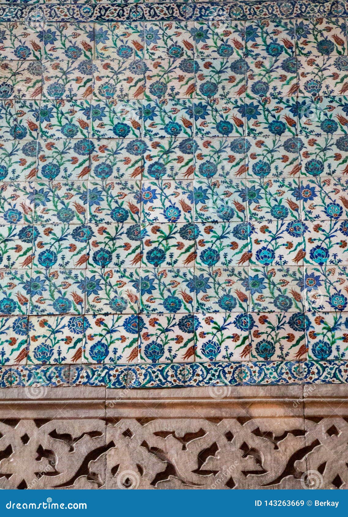Ottoman Ancient Handmade Turkish Tiles Stock Image - Image of middle ...