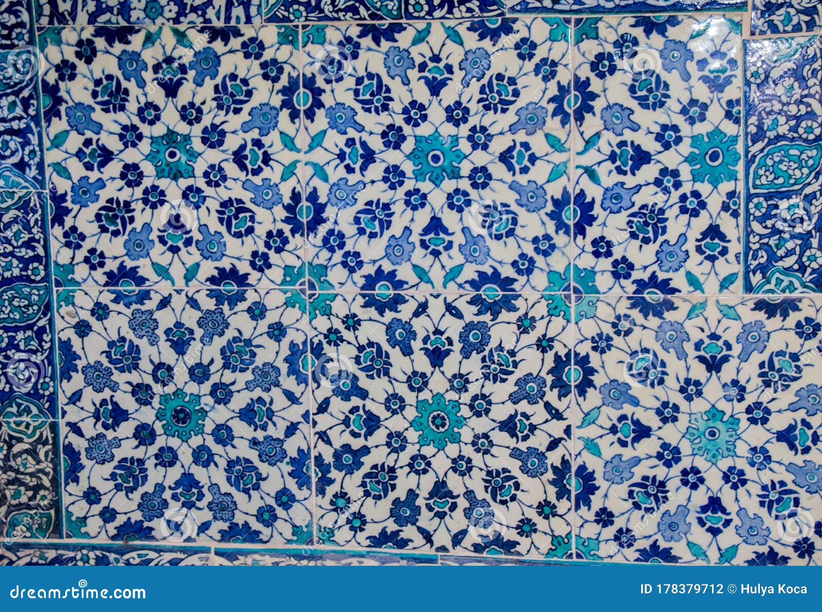 Ottoman Ancient Handmade Turkish Tiles Stock Photo - Image of mosaic ...