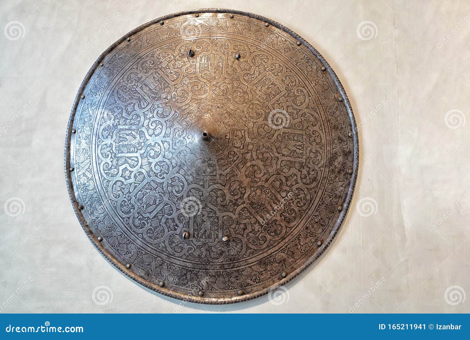 Ottoman ancient shield stock image. Image of metal, antique - 165211941