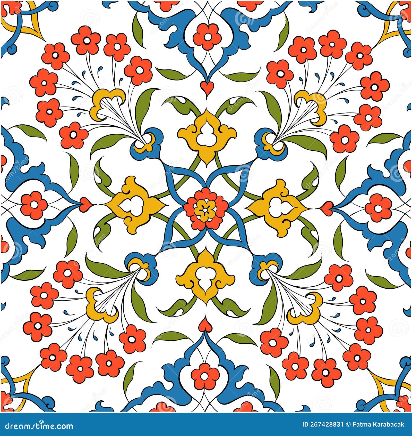 Ottoman Ancient Turkish Patterns Stock Vector - Illustration of textile ...