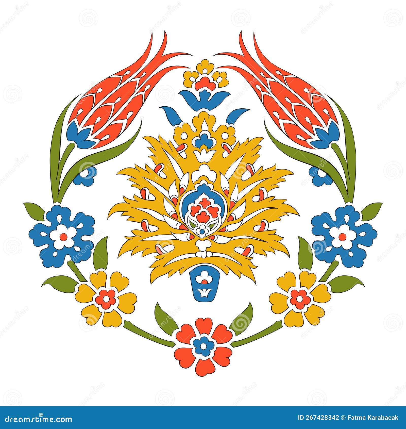 Ottoman Ancient Turkish Patterns Stock Vector - Illustration of symbol ...