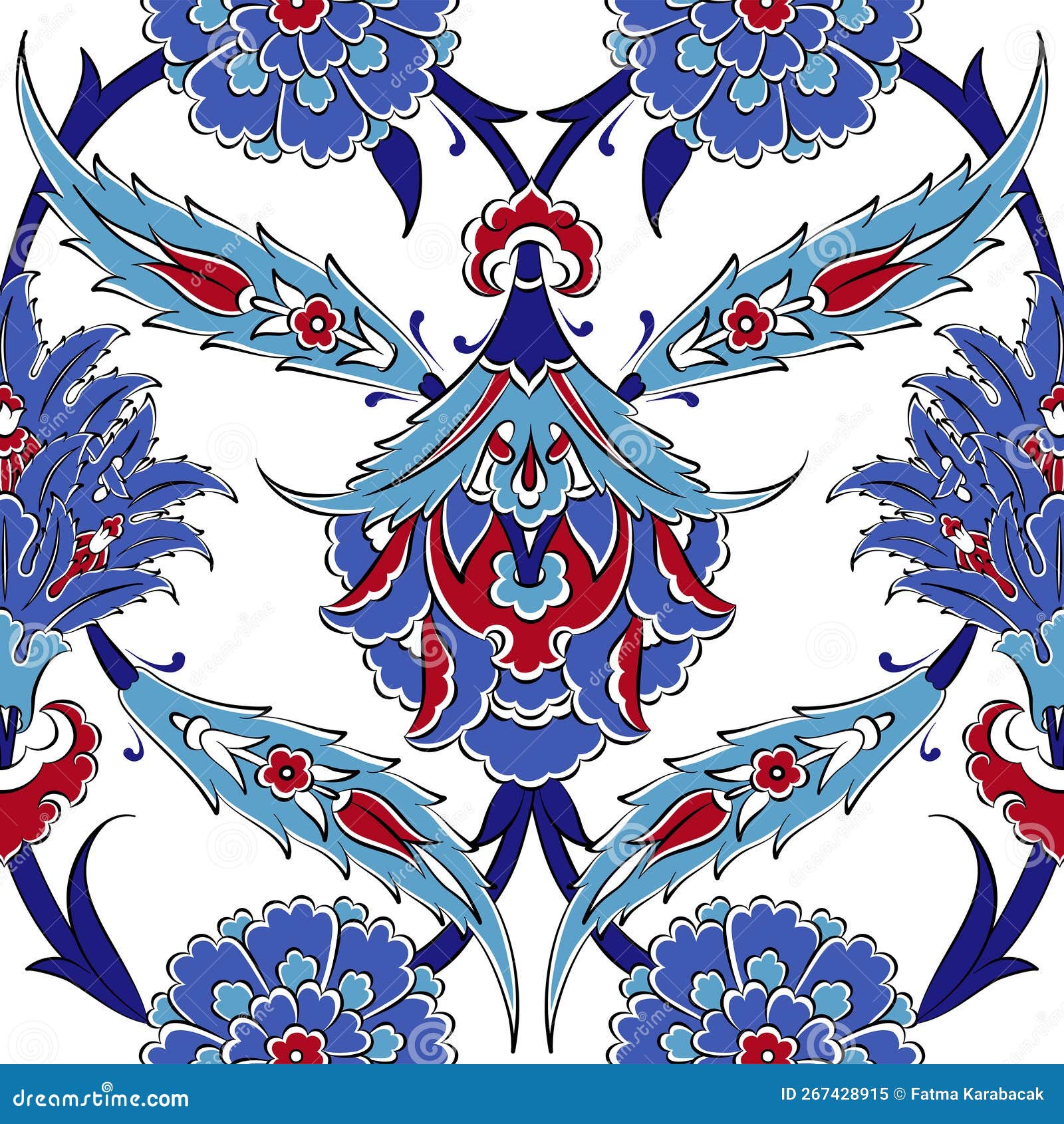 Ottoman Ancient Turkish Patterns Stock Vector - Illustration of nature ...