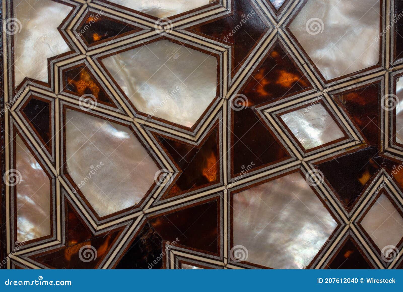 Ottoman Art Example of Mother of Pearl Inlays Stock Photo - Image of ...