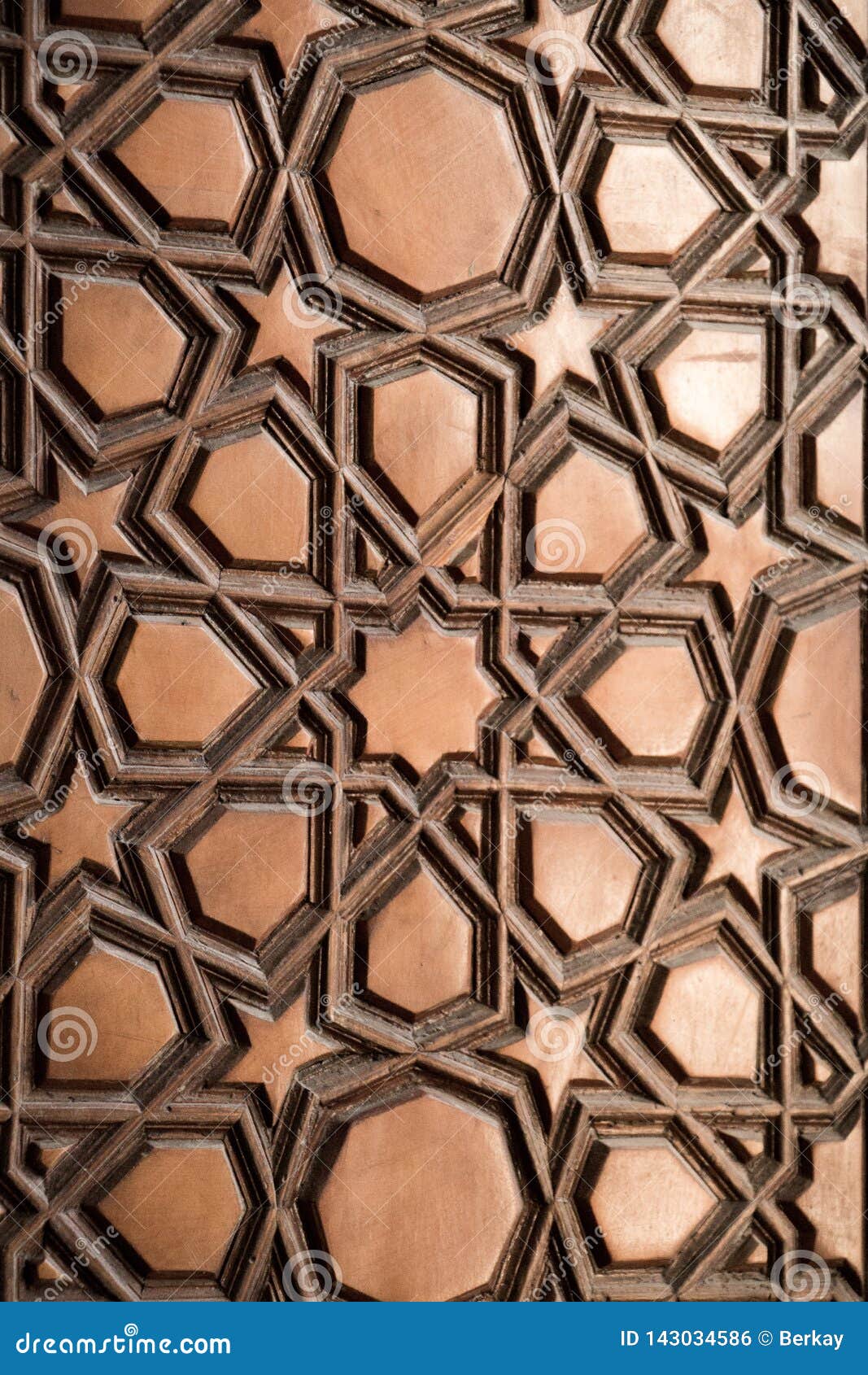 Ottoman Art in Geometric Patterns on Wood Stock Photo - Image of ...