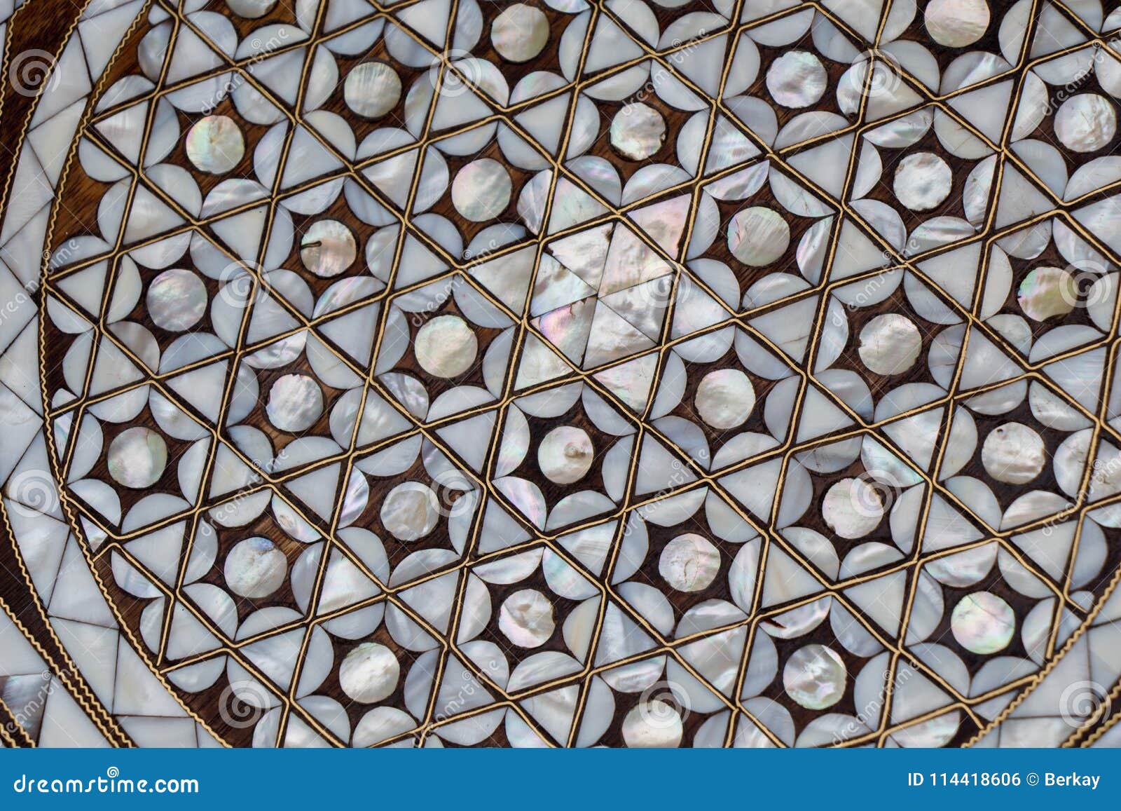 Ottoman Art with Geometric Patterns on Wood Stock Photo - Image of ...