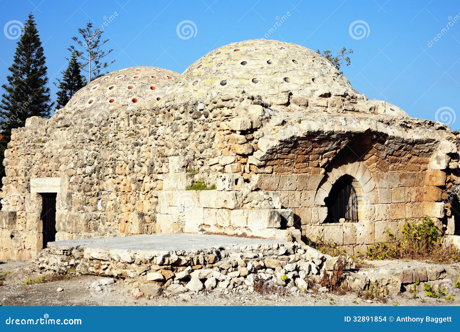 Ottoman Baths, Paphos, Cyprus Stock Photo - Image of vacations, europe ...