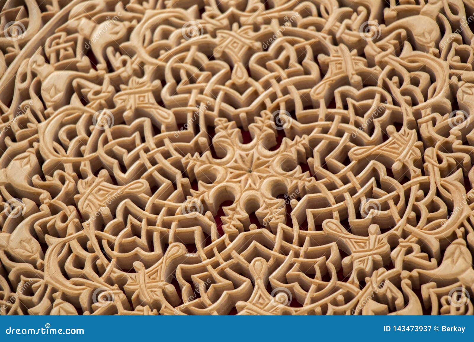 Ottoman Floral Patterns on Wood Stock Image - Image of wooden, ornate ...