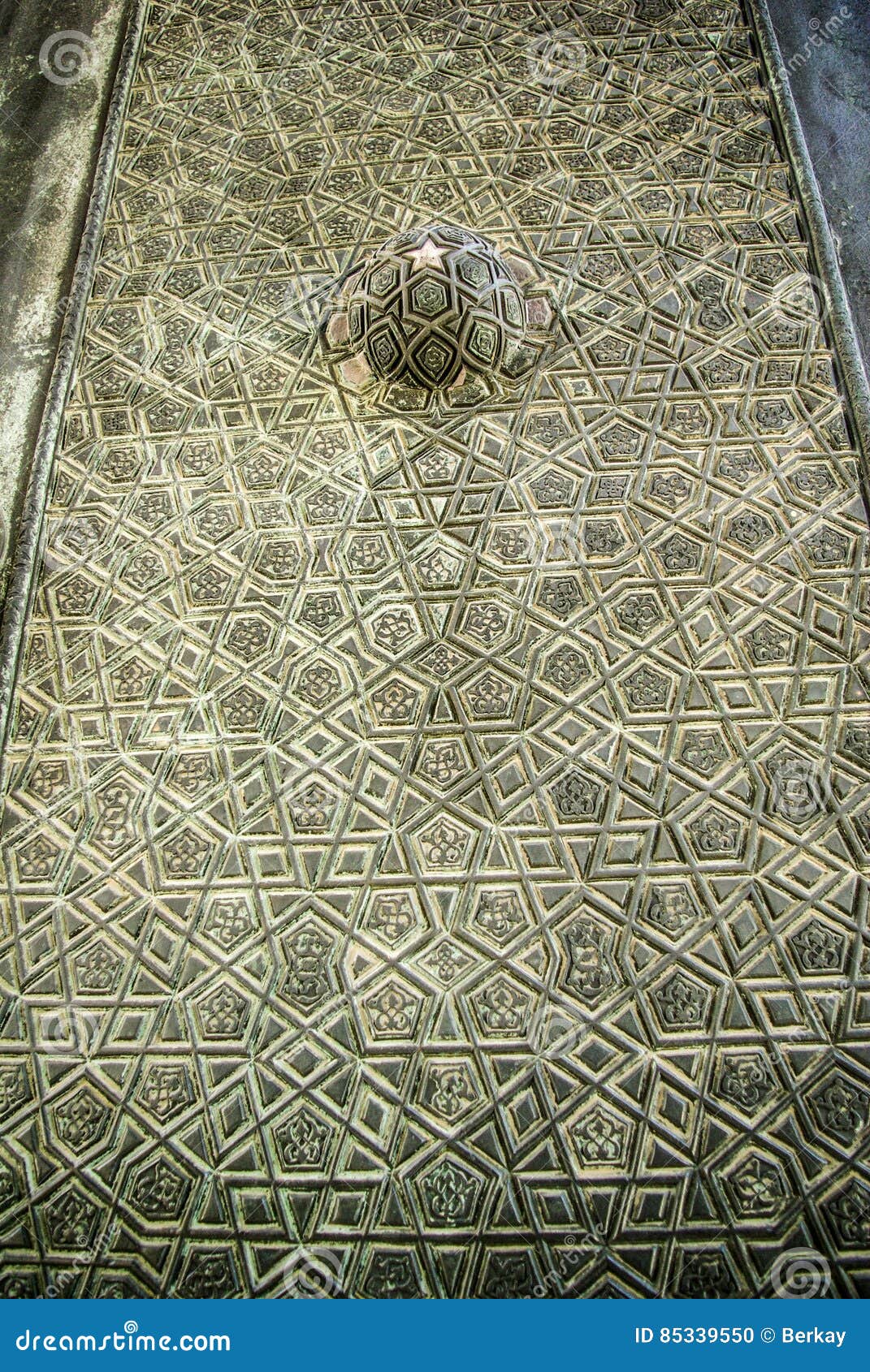 Ottoman Geometric Patterns on Metal Doors Stock Photo - Image of ...