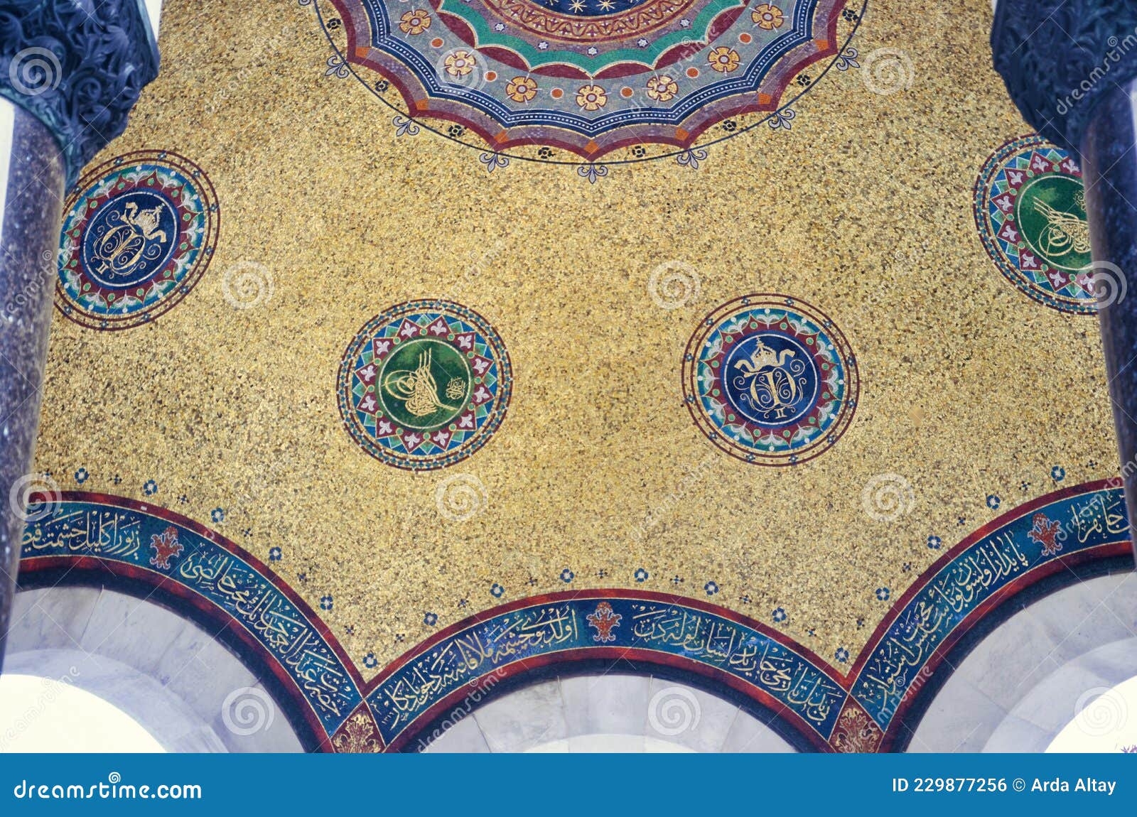 Ornaments and Patterns on an Ottoman-style Ceiling Stock Photo - Image ...