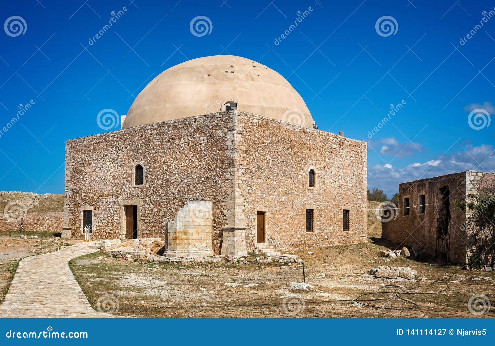 Ottoman Mosque Inside Rethymno Castle in Crete, Greece Editorial ...