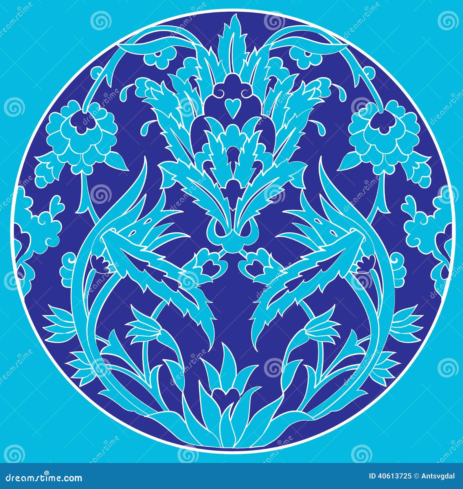 Ottoman Motifs Design Series with Twenty One Linear Stock Vector ...