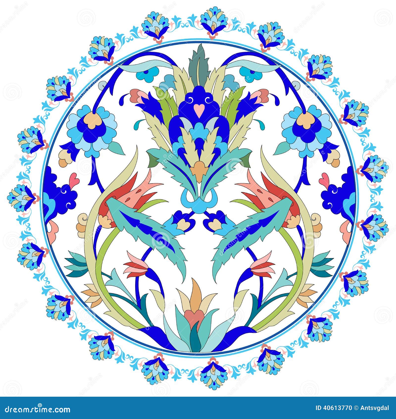 Ottoman Motifs Design Series with Twenty Stock Vector - Illustration of ...