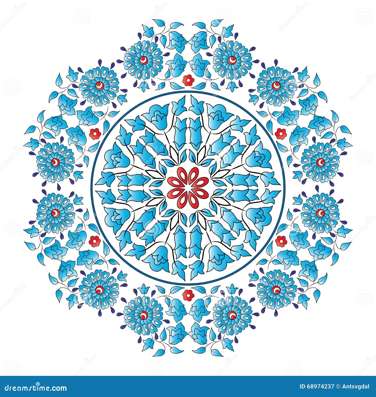 Ottoman Motifs Oriental Design Portfolio Three Stock Vector ...