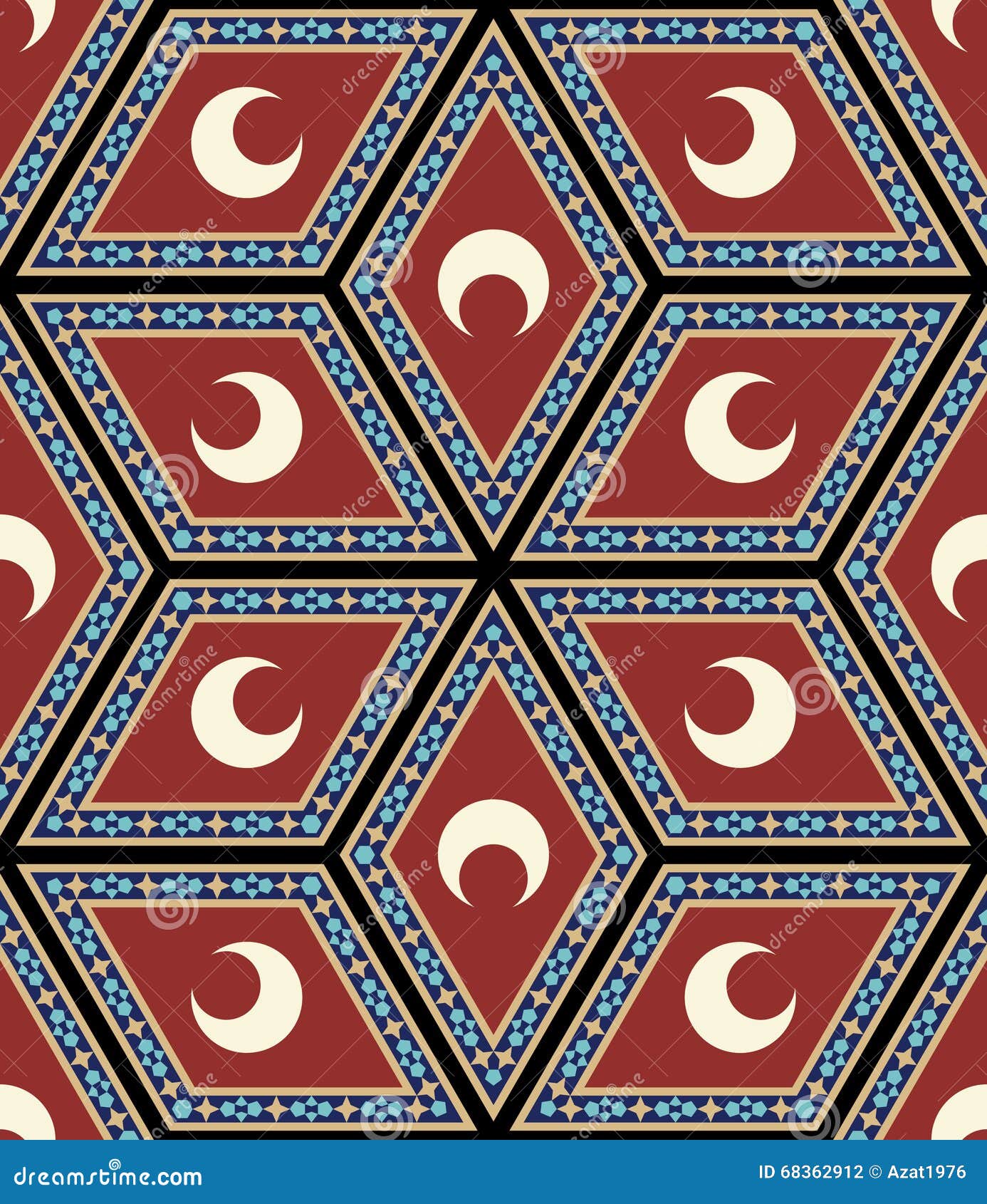 Ottoman Seamless Pattern stock vector. Illustration of texture - 68362912