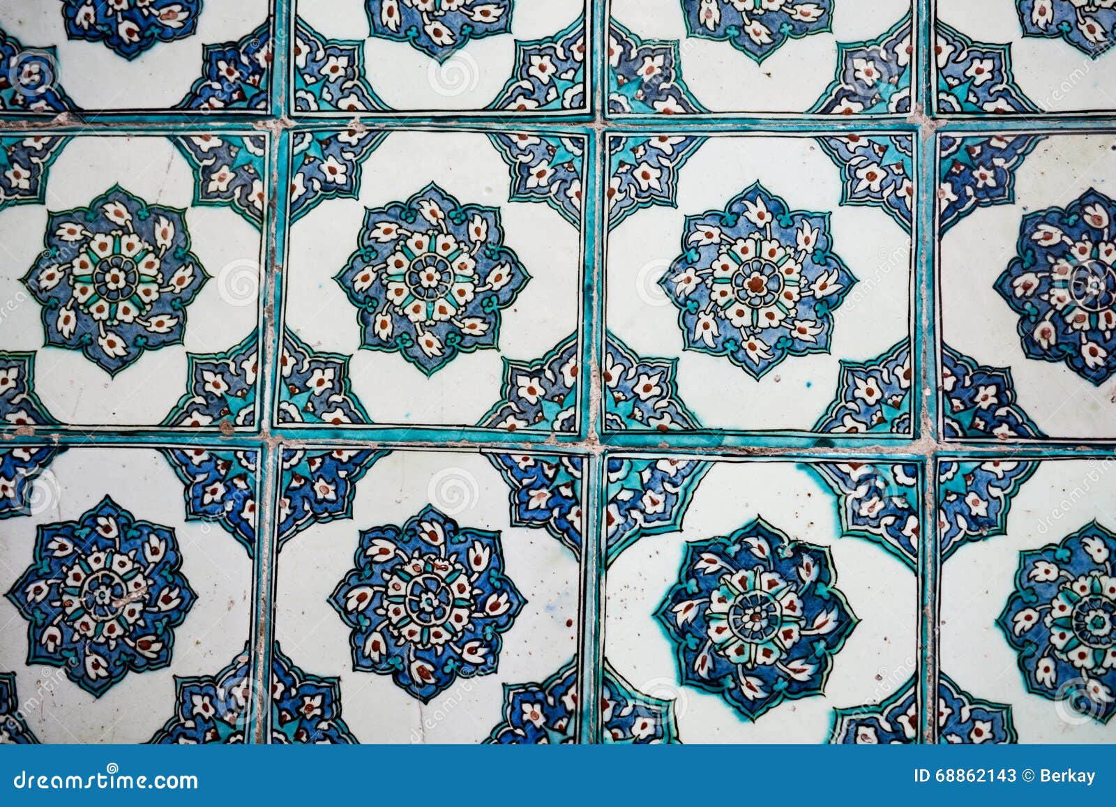 Ottoman Tiles stock image. Image of palace, ottoman, abstract - 68862143