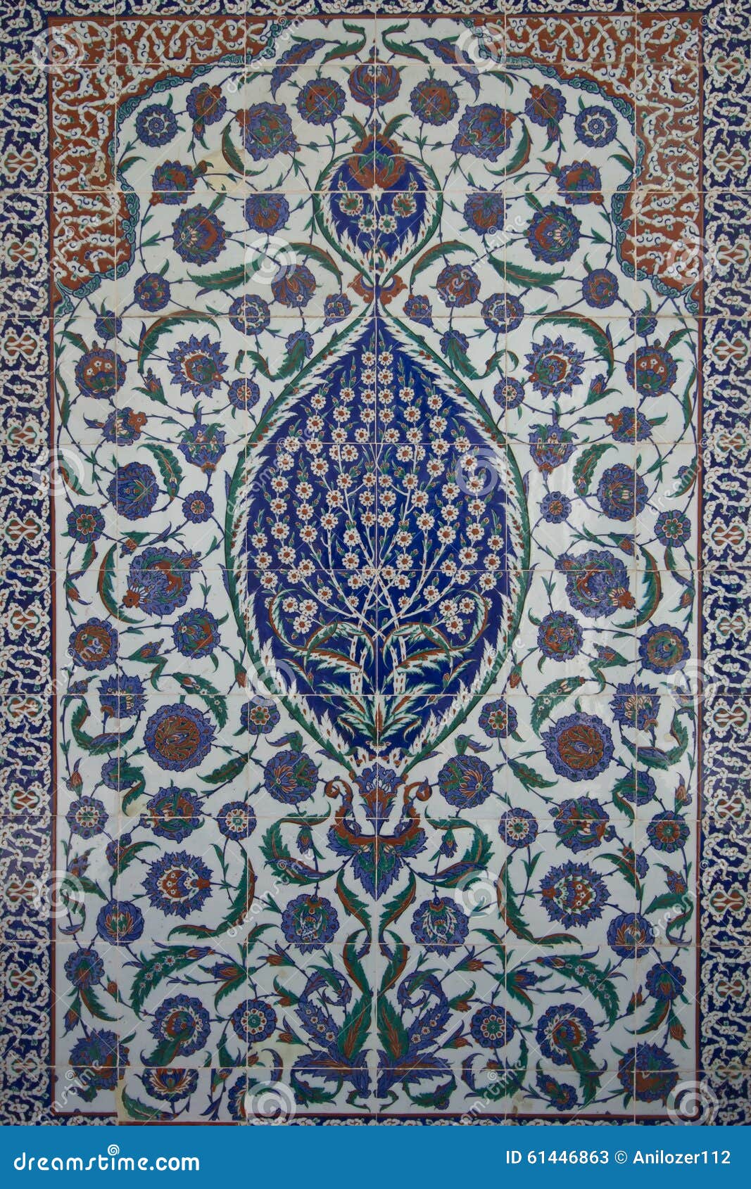 Ottoman tiles stock image. Image of cover, colours, eastern - 61446863