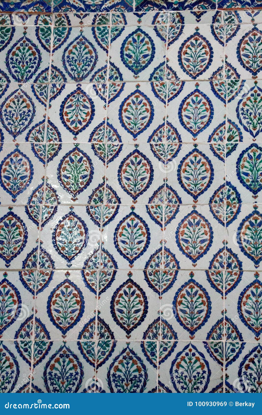 Ottoman Time Tiles with Patterns Stock Image - Image of tiled, blue ...