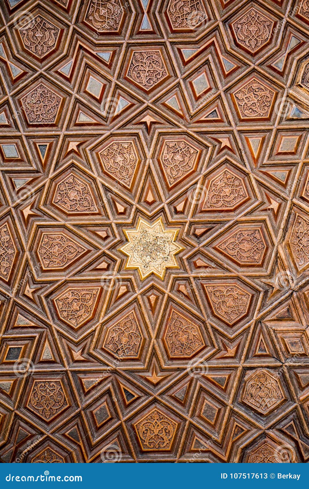 Ottoman Turkish Art with Geometric Patterns Stock Image - Image of ...