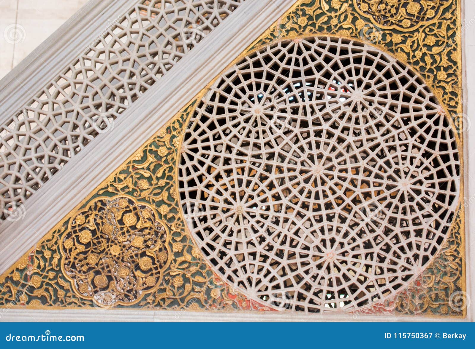 Ottoman Turkish Art with Geometric Patterns Stock Image - Image of ...