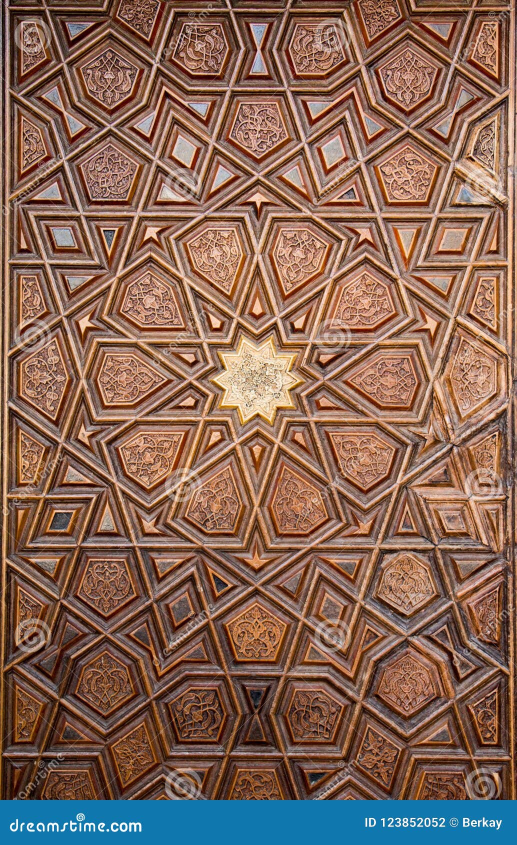 Ottoman Turkish Art with Geometric Patterns Stock Photo - Image of ...