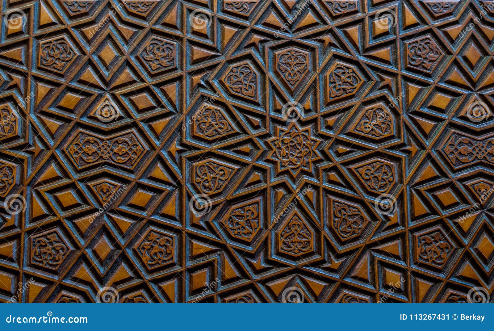 Ottoman Turkish Art with Geometric Patterns Stock Image - Image of ...