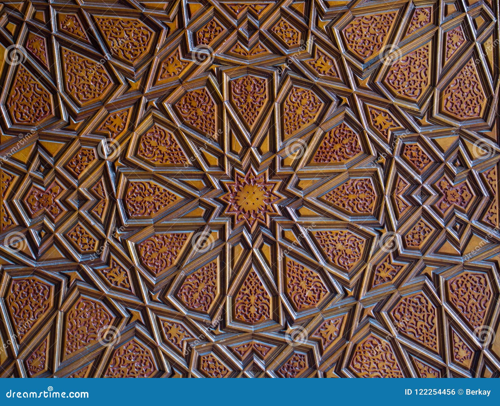 Ottoman Turkish Art with Geometric Patterns Stock Photo - Image of ...