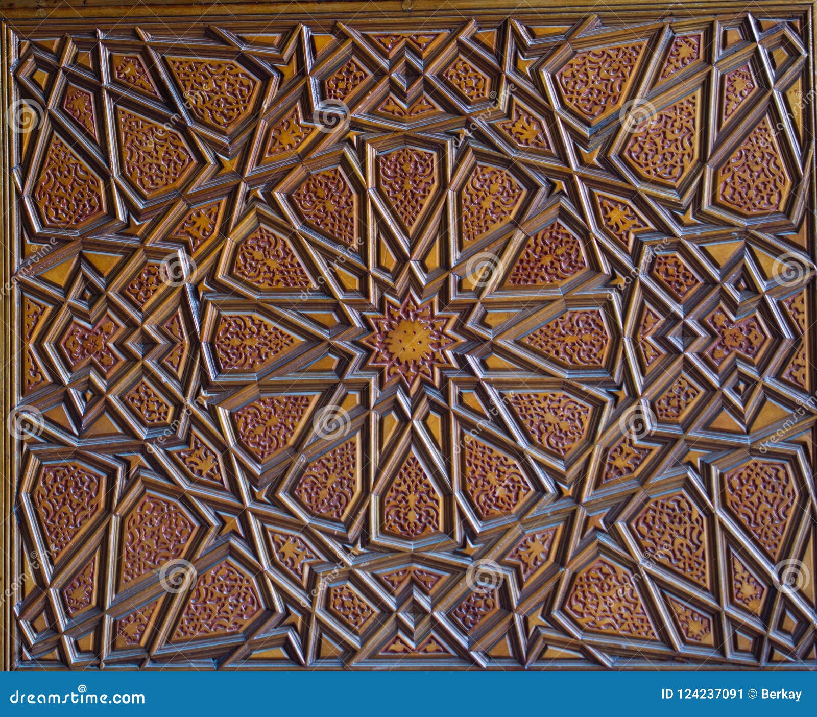 Ottoman Turkish Art with Geometric Patterns Stock Image - Image of ...