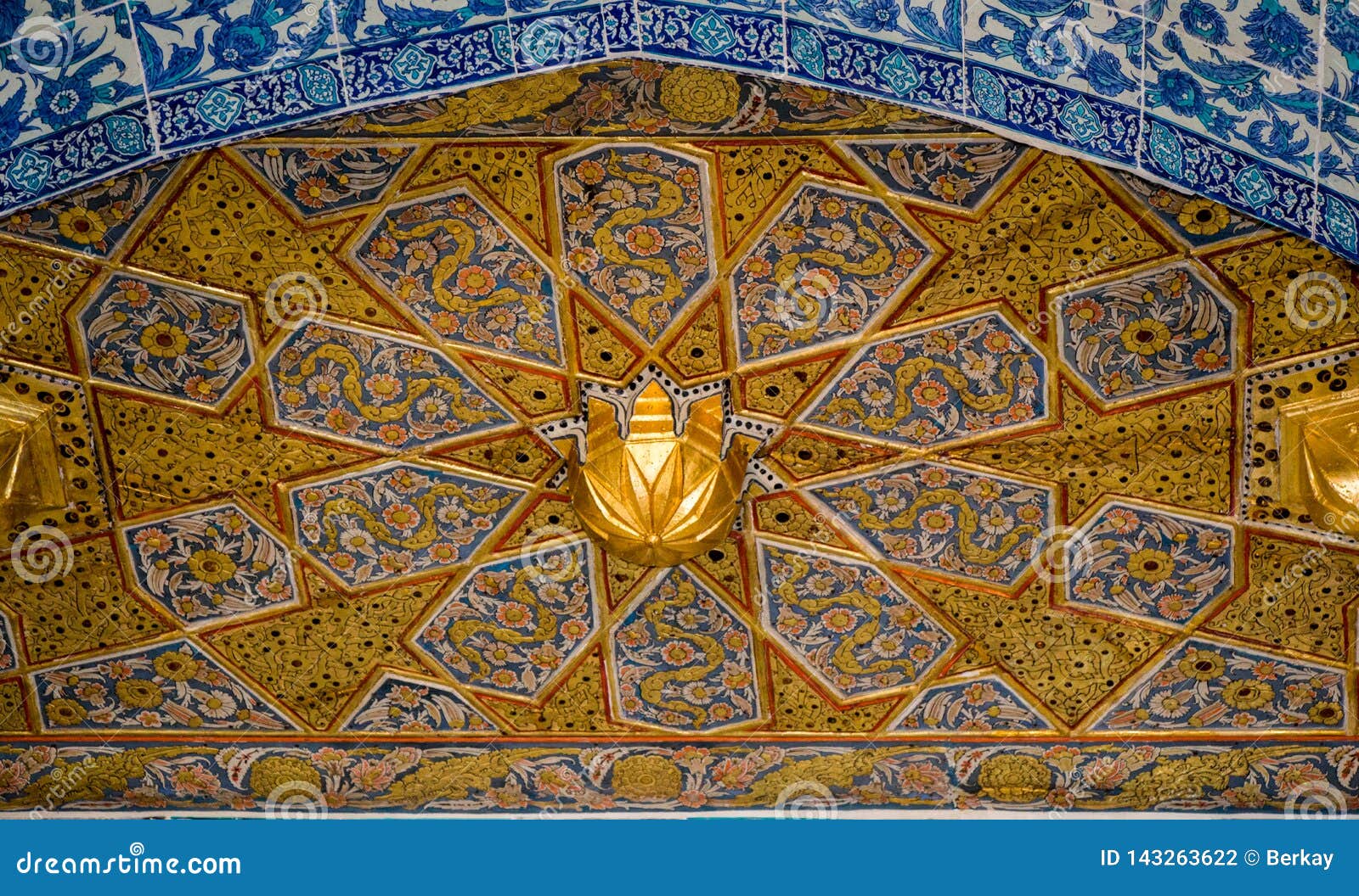 Ottoman Turkish Art with Geometric Patterns Stock Photo - Image of ...