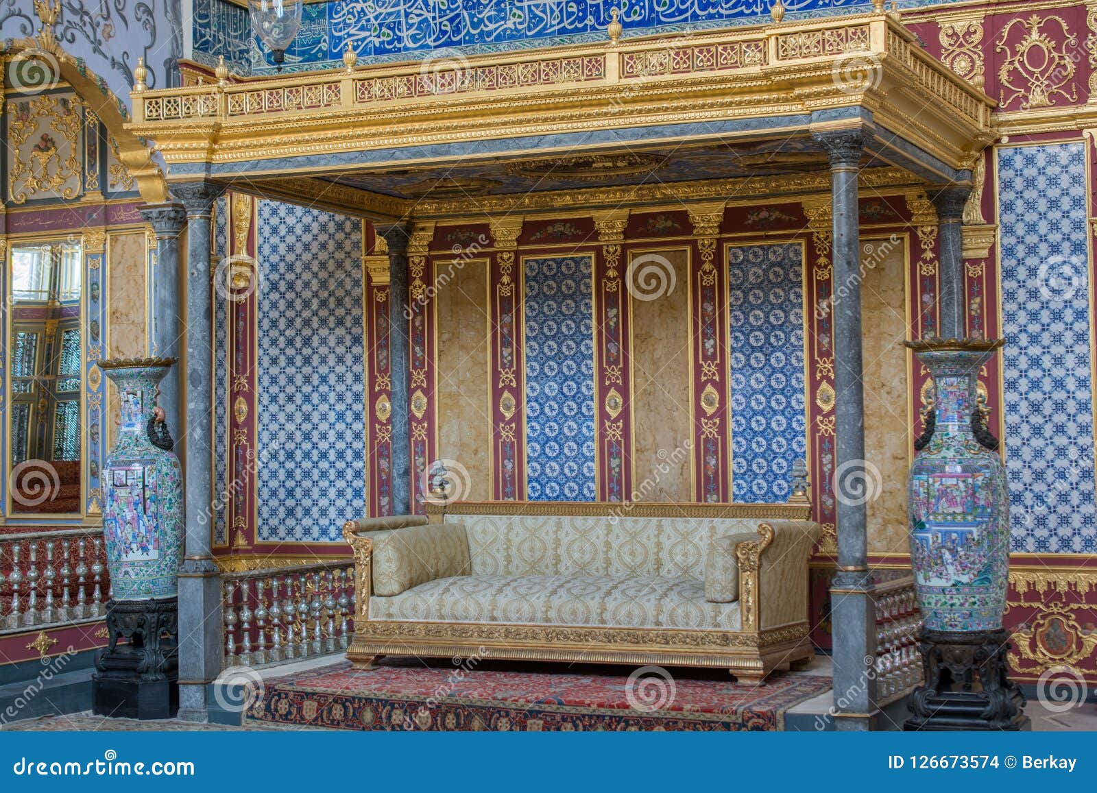 Ottoman Turkish Art with Geometric Patterns Stock Photo - Image of ...