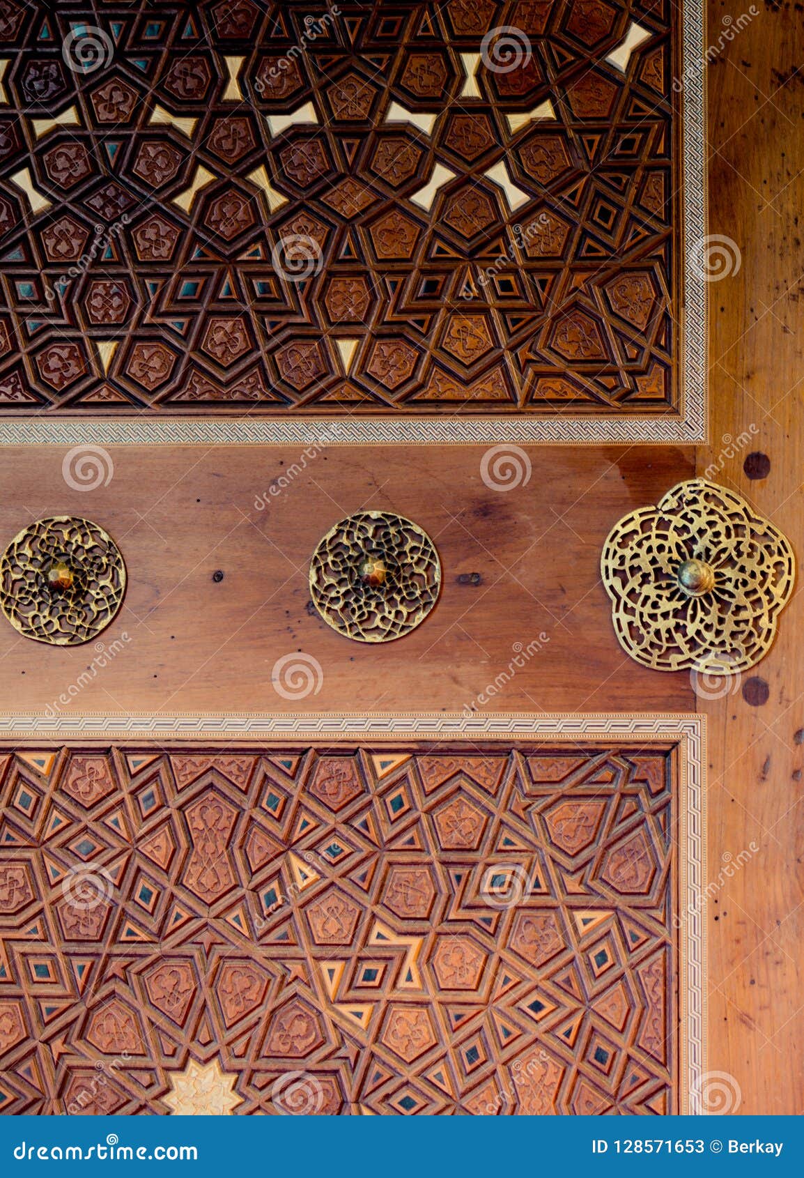 Ottoman Turkish Art with Geometric Patterns Stock Image - Image of ...