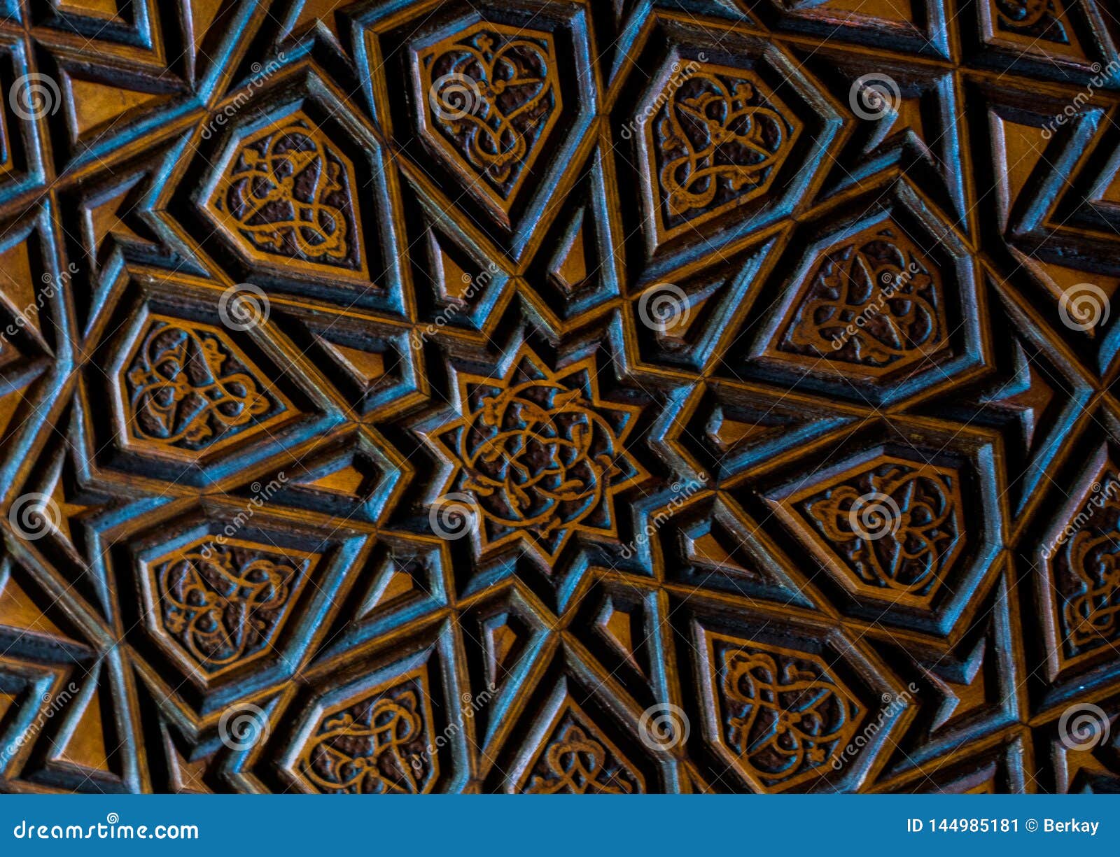 Ottoman Turkish Art with Geometric Patterns Stock Image - Image of ...