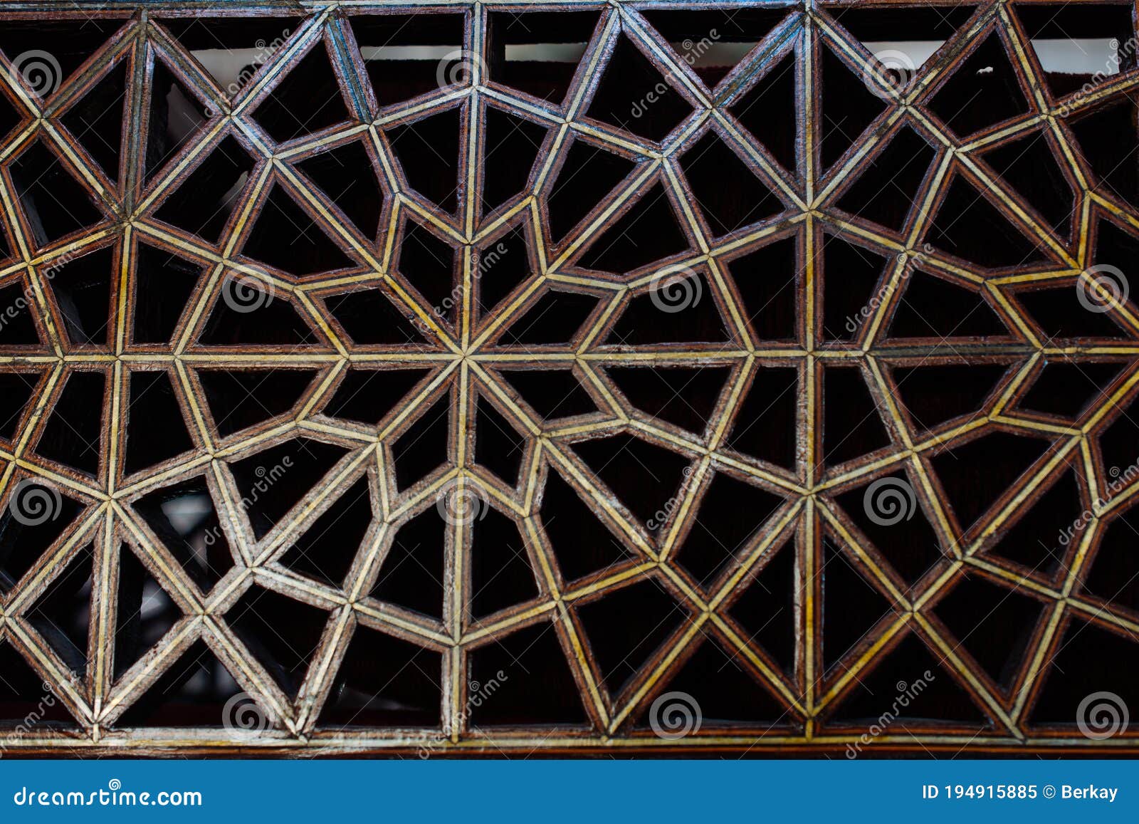 Ottoman Turkish Art with Geometric Patterns Stock Image - Image of ...