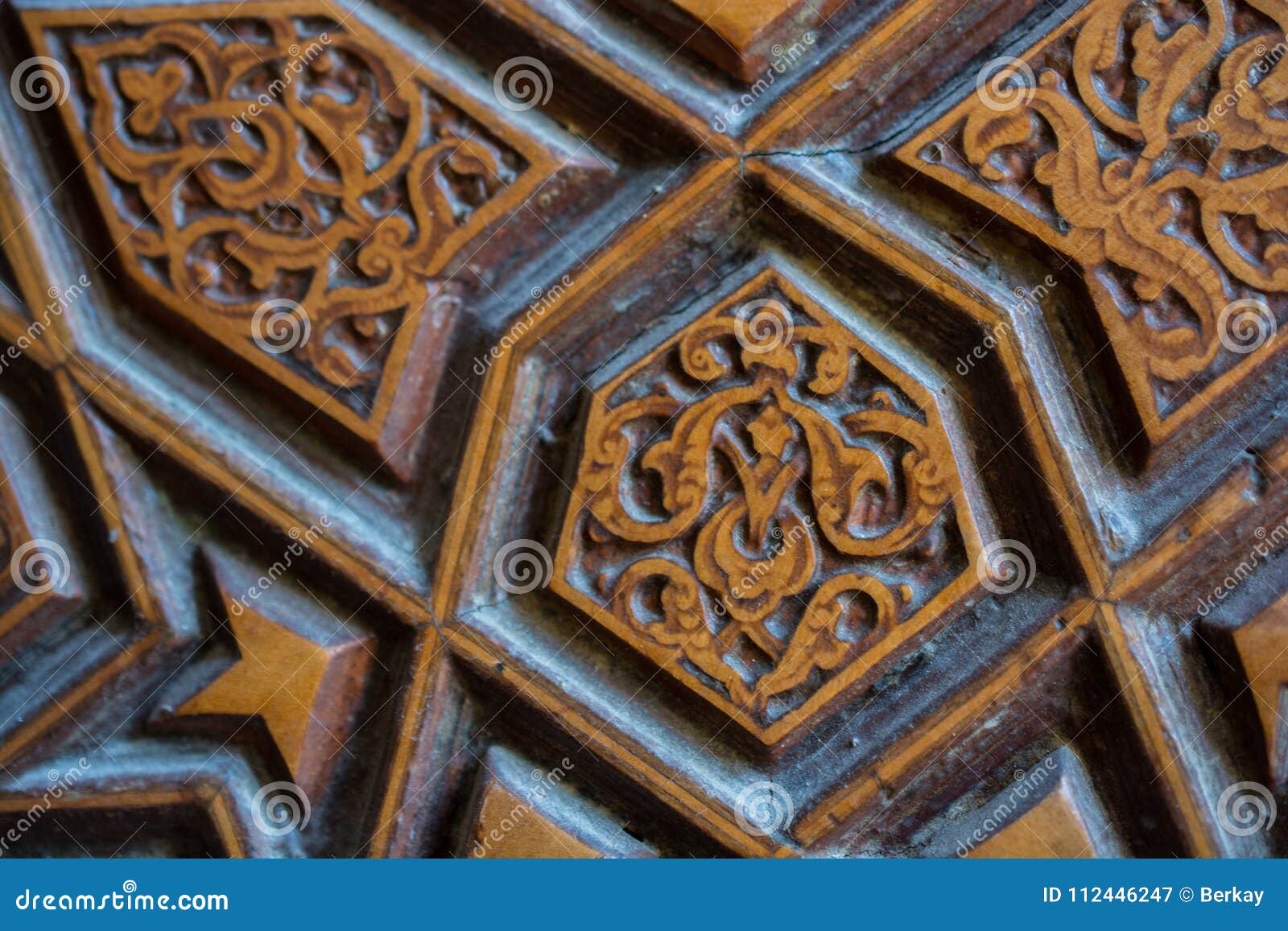 Ottoman Turkish Art with Geometric Patterns Stock Image - Image of ...