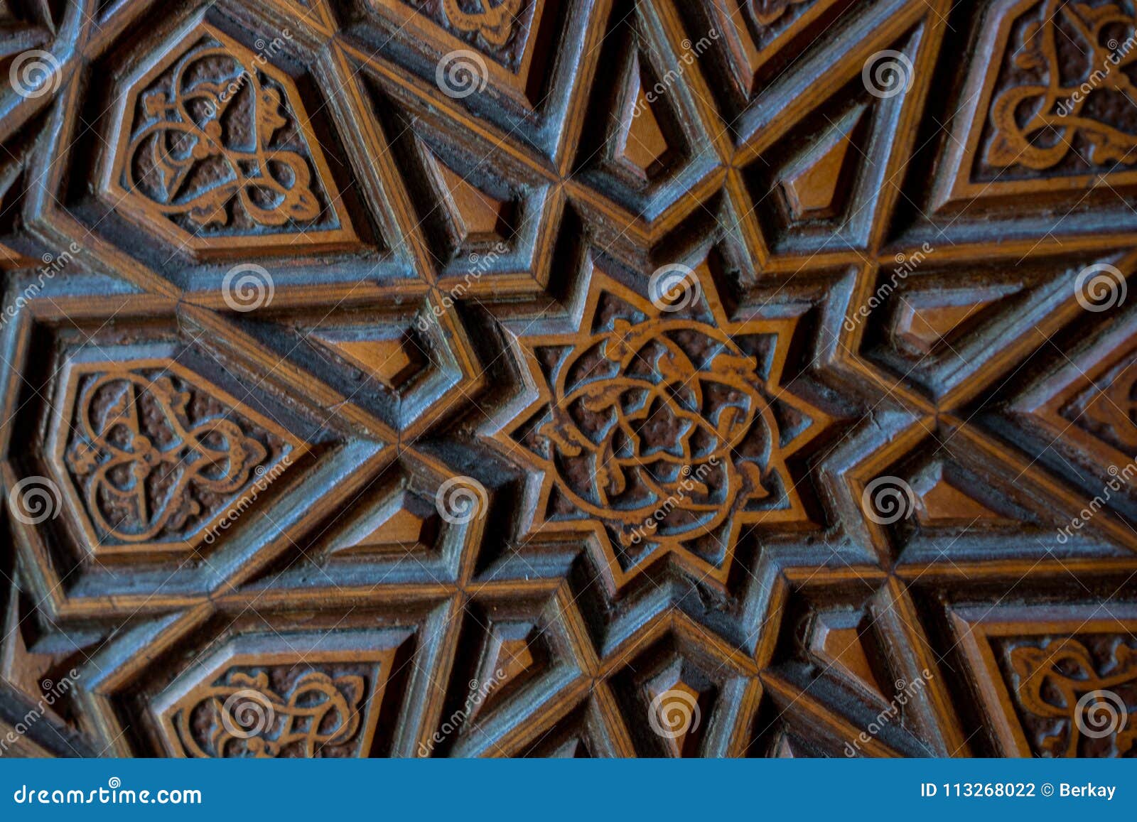 Ottoman Turkish Art with Geometric Patterns Stock Photo - Image of ...