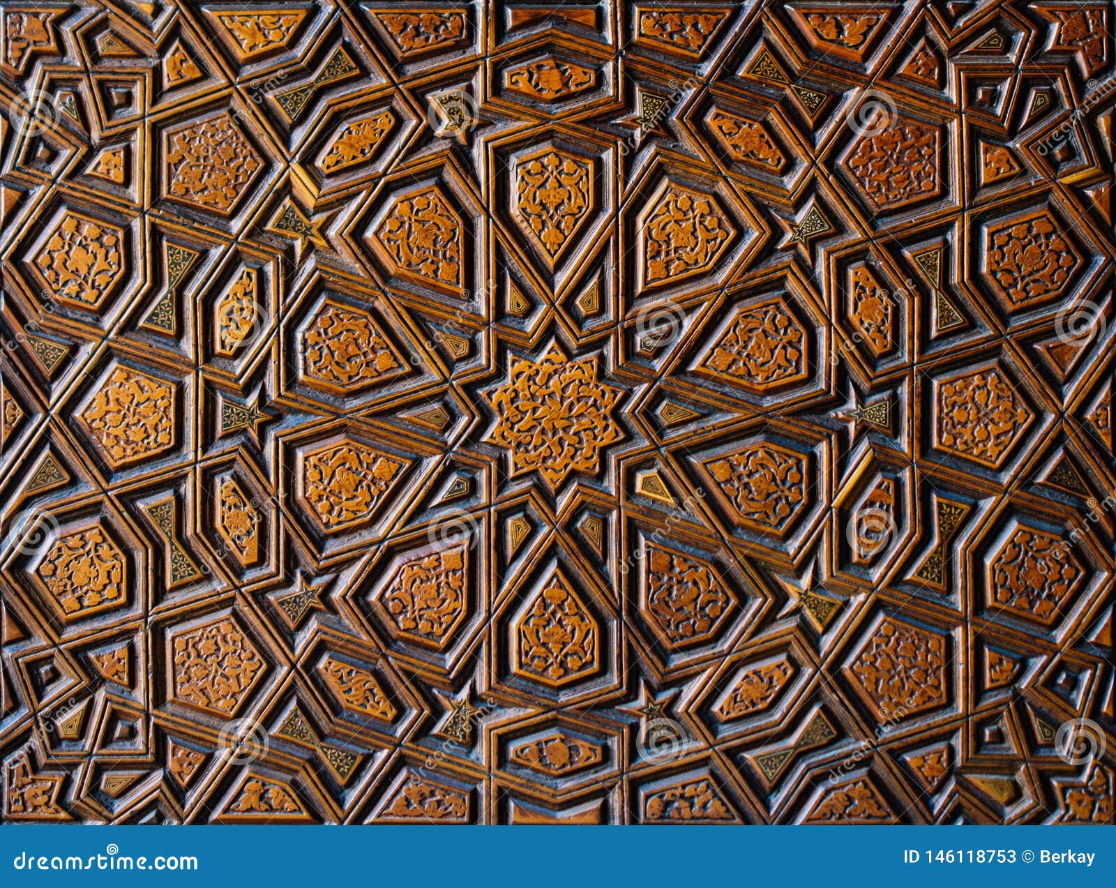 Ottoman Turkish Art with Geometric Patterns Stock Image - Image of ...