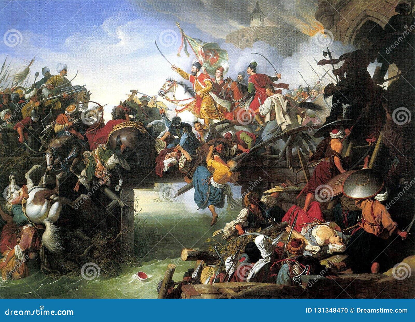 Ottoman War Painting editorial image. Image of battle - 131348470