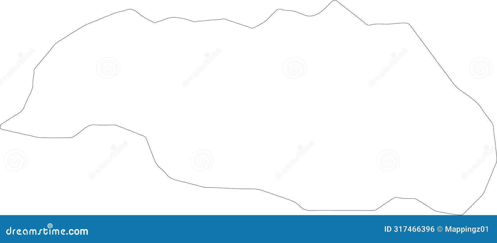 Otuke Uganda outline map stock vector. Illustration of travel - 317466396