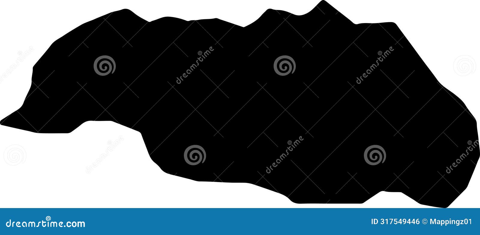 Otuke Uganda Silhouette Map with Transparent Background Stock Vector ...
