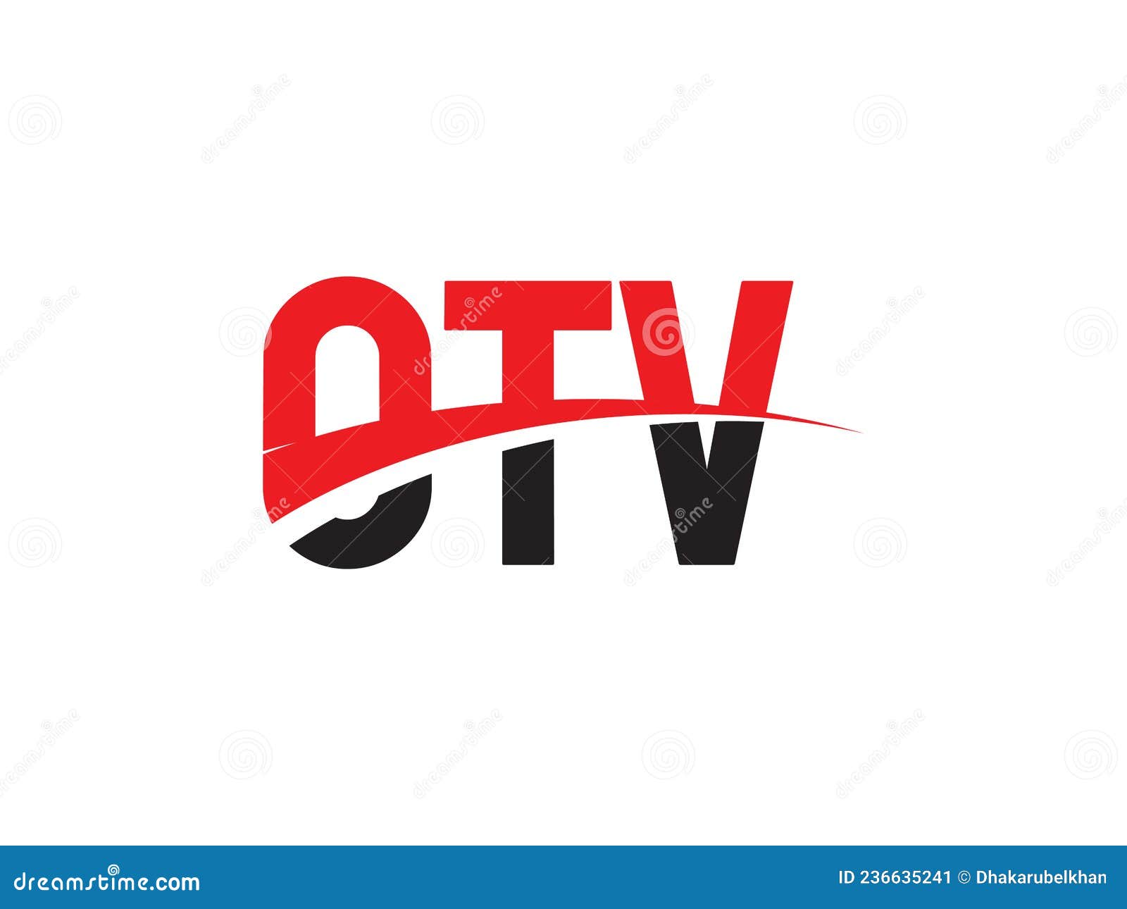 OTV Letter Initial Logo Design Vector Illustration Stock Vector ...