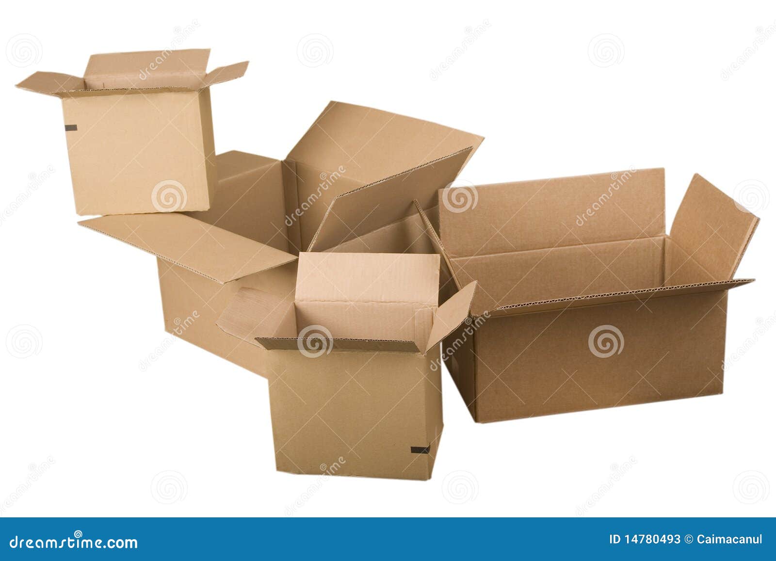 Otwarty Karton Pudełko Karton Obraz Stock - Obraz złożonej z wysoki ...