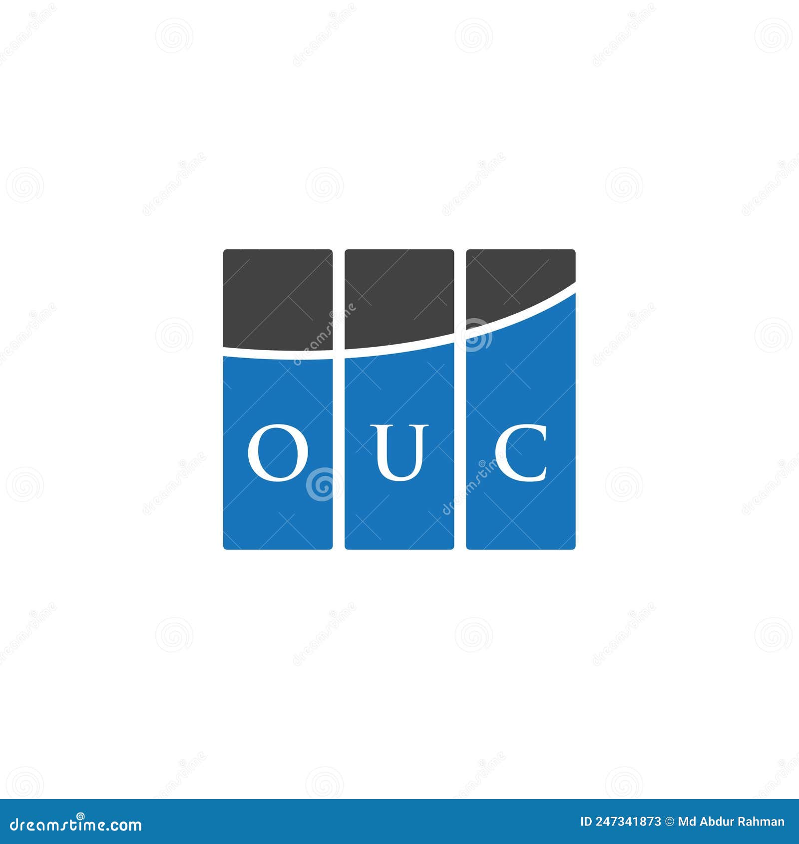 OUC Letter Logo Design on WHITE Background. OUC Creative Initials ...