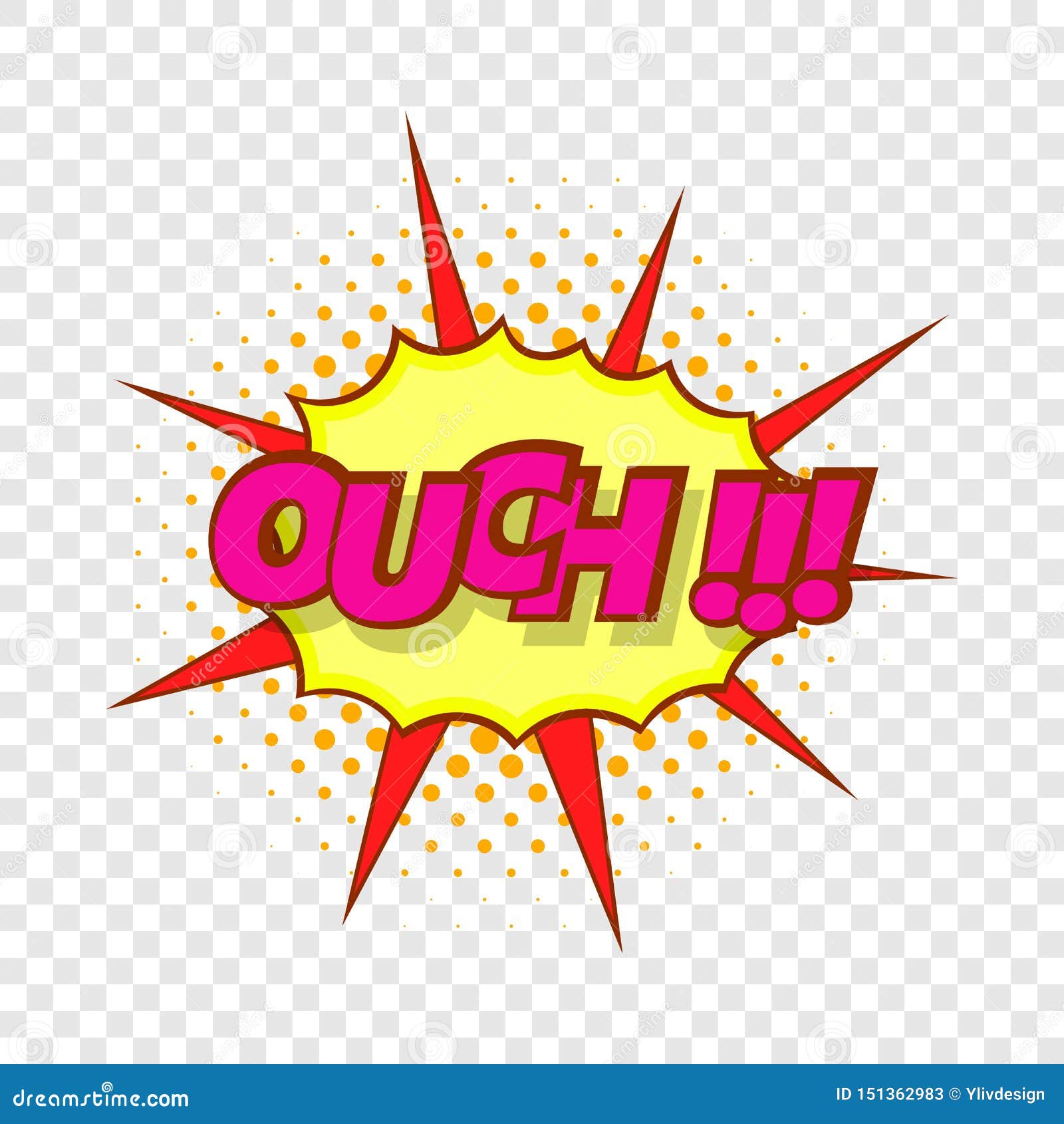 Ouch, Comic Text Icon, Pop Art Style Stock Vector - Illustration of ...