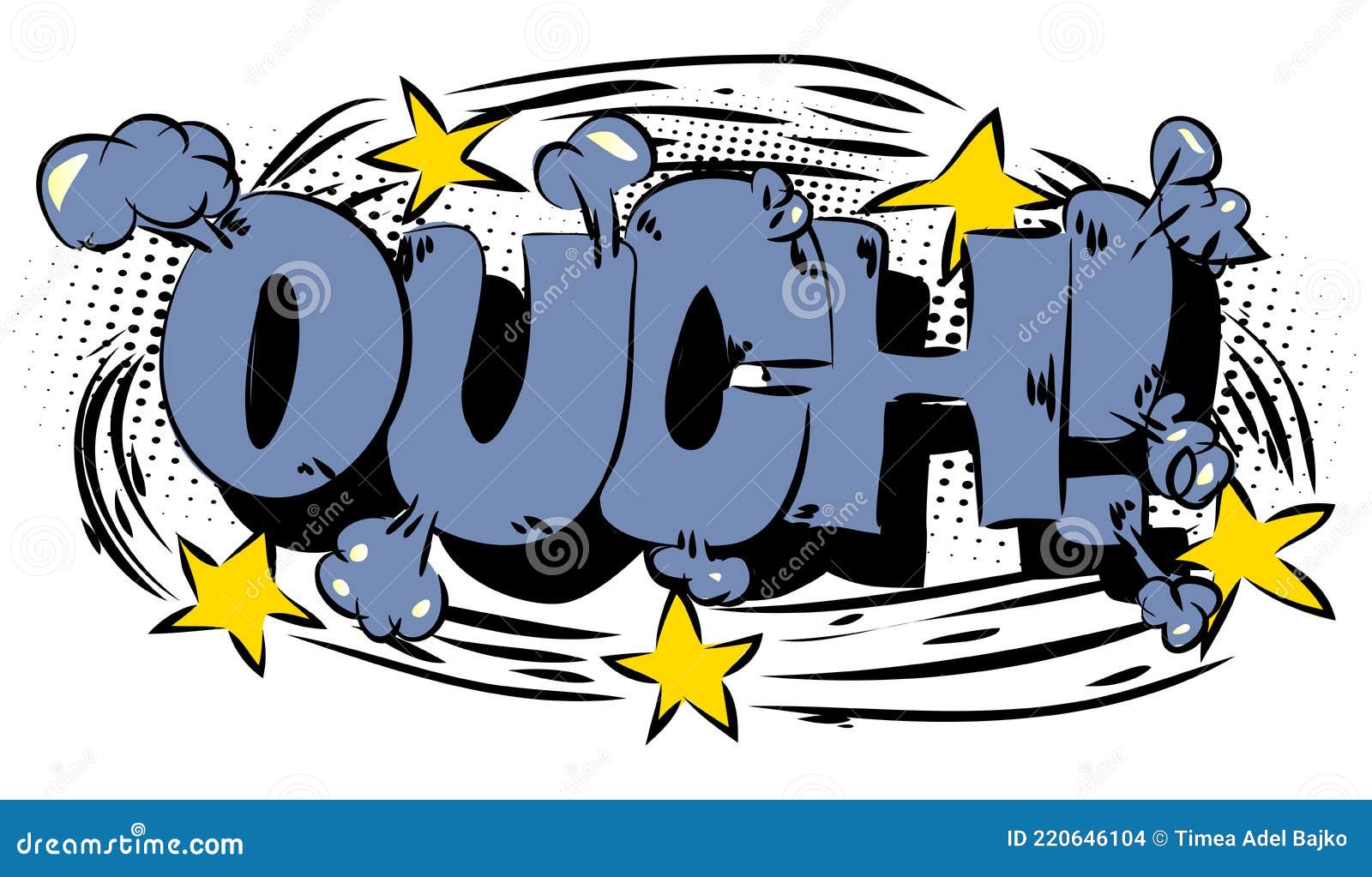 Ouch - Comics Word. Vector Retro Abstract Comic Book Text Stock Vector ...