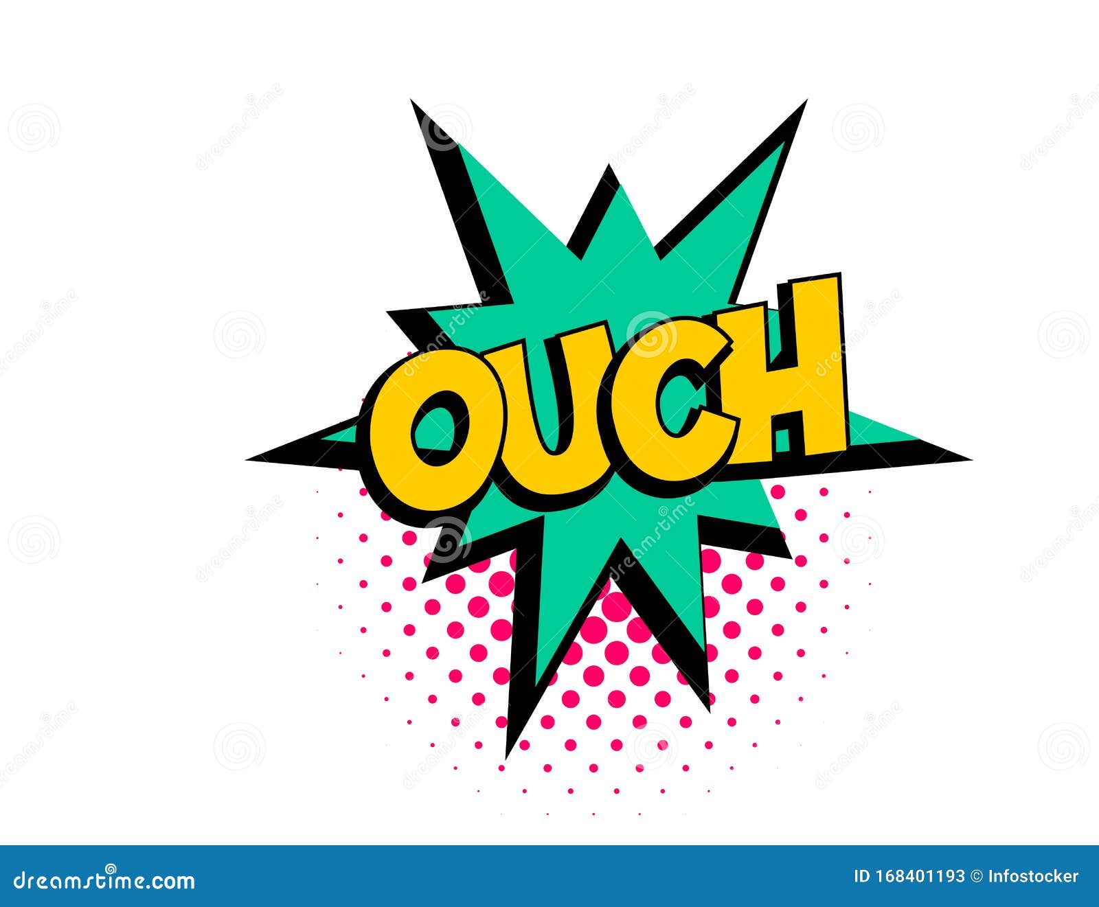 Ouch Speech Bubble Pop Art Comic Text Stock Vector - Illustration of ...